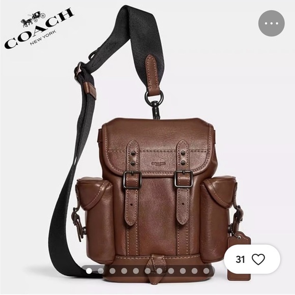 Coach | Bags | Coach Hitch Backpack 3 Dark Saddle | Poshmark